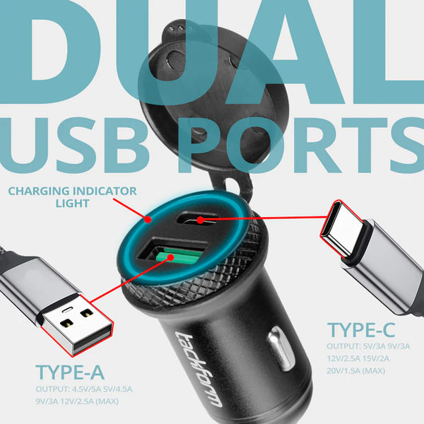 Dual USB Charger | Type-A | Type-C – Cali Raised LED