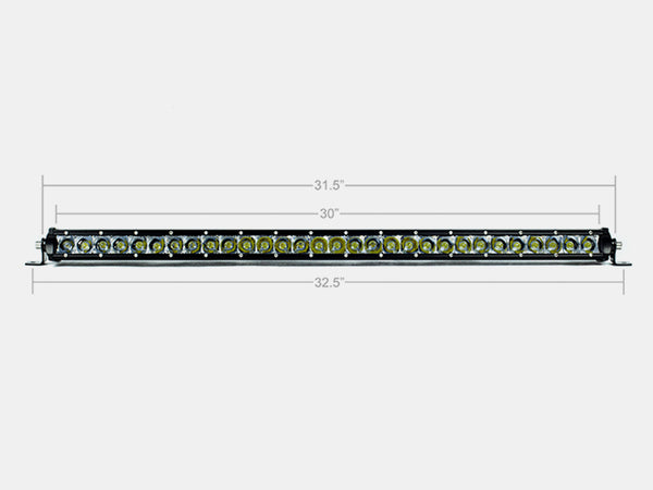32" Slim Single Row LED Bar – Cali Raised LED