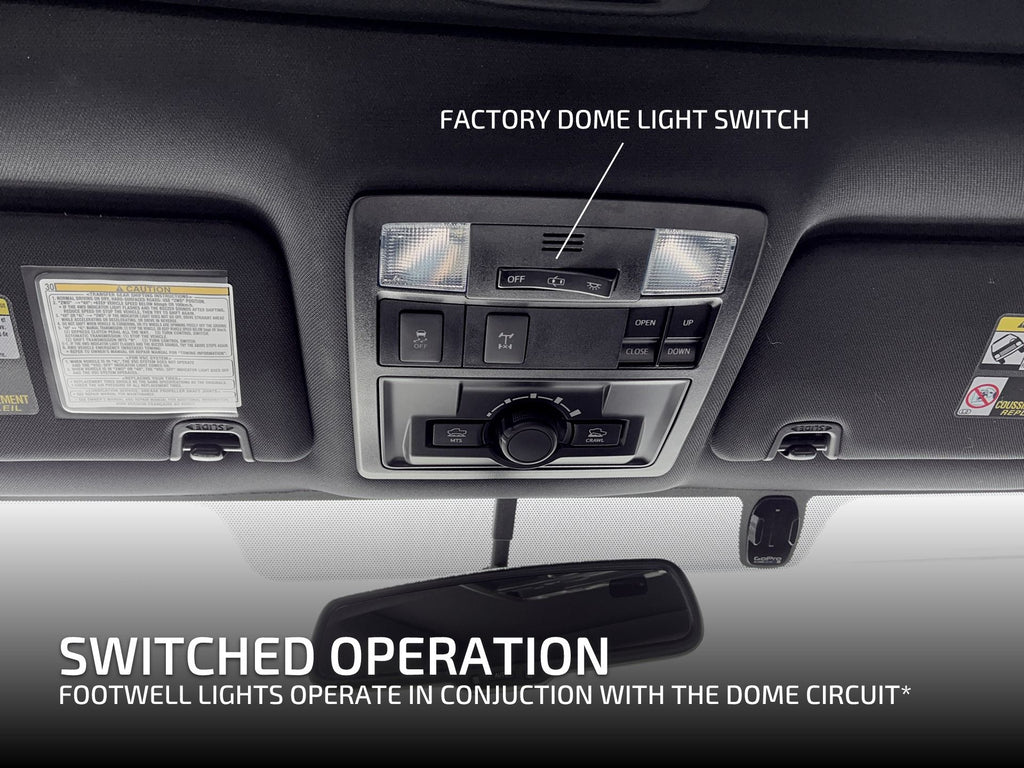 Switched LED Footwell Kit Dual Output Front Fits 16-23 Toyota Tacoma ...